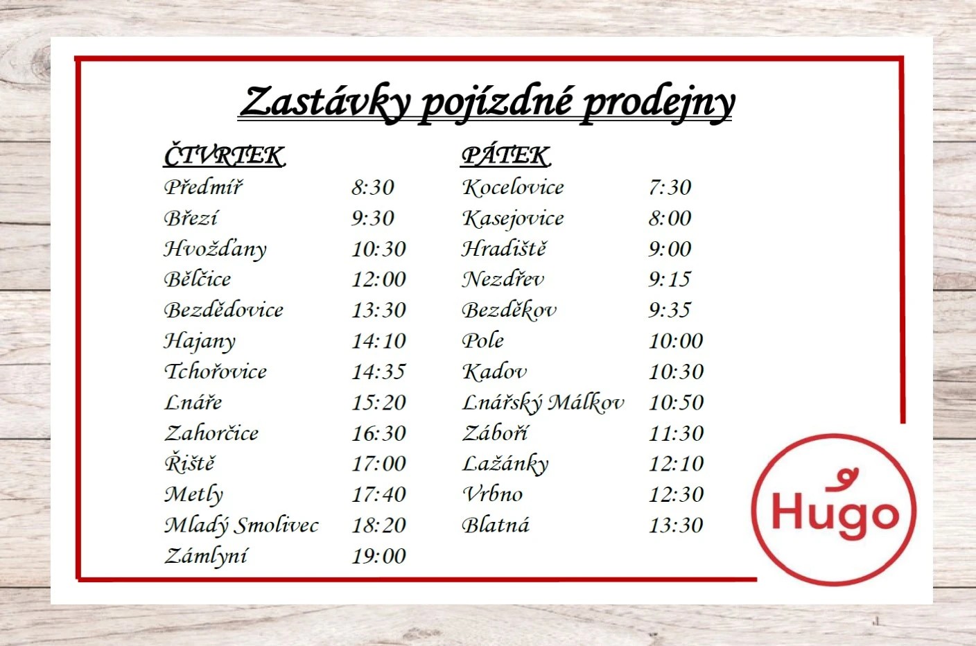 HUGO řezník uzenář